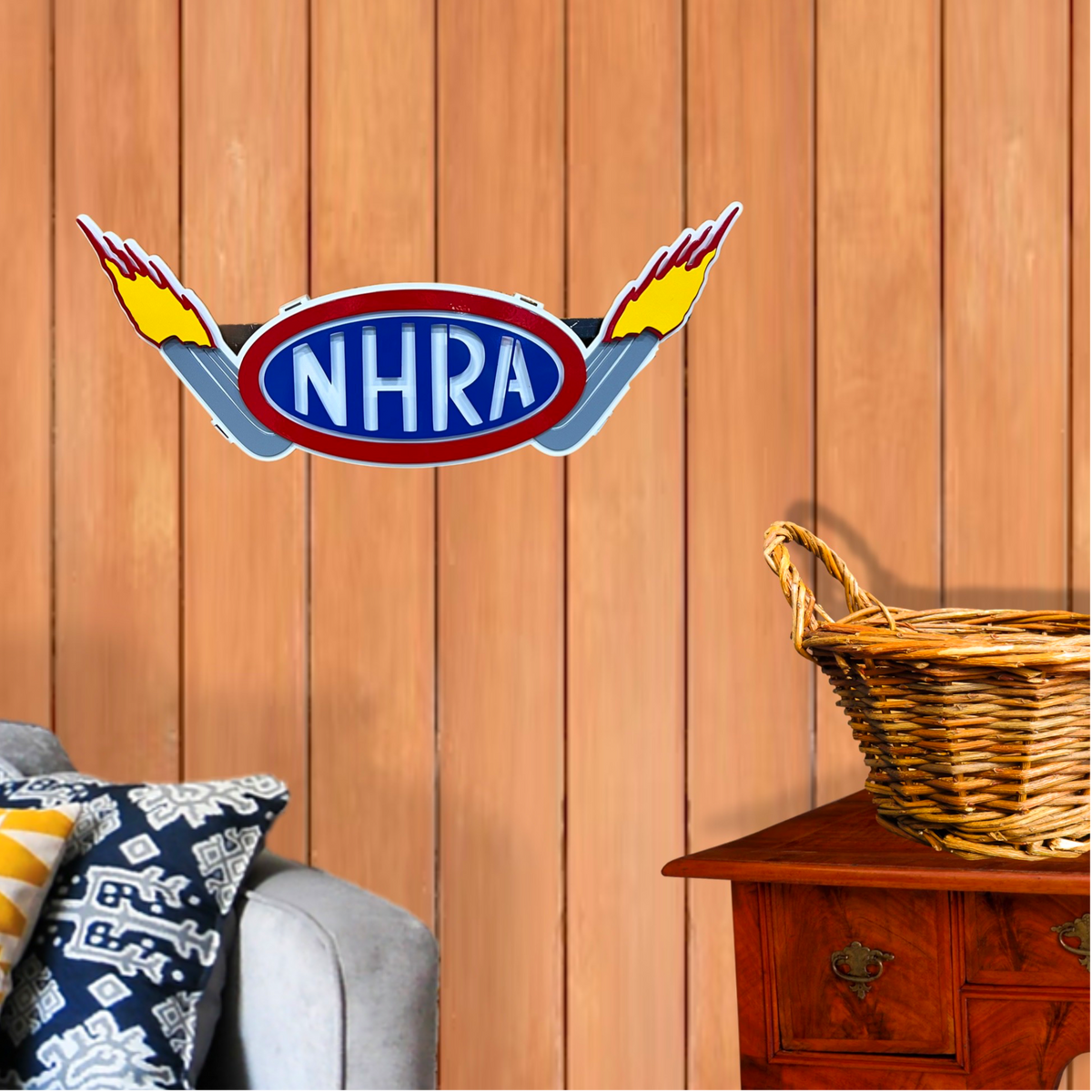NHRA Logo With Header Pipe Flames – GMClubapparel.com