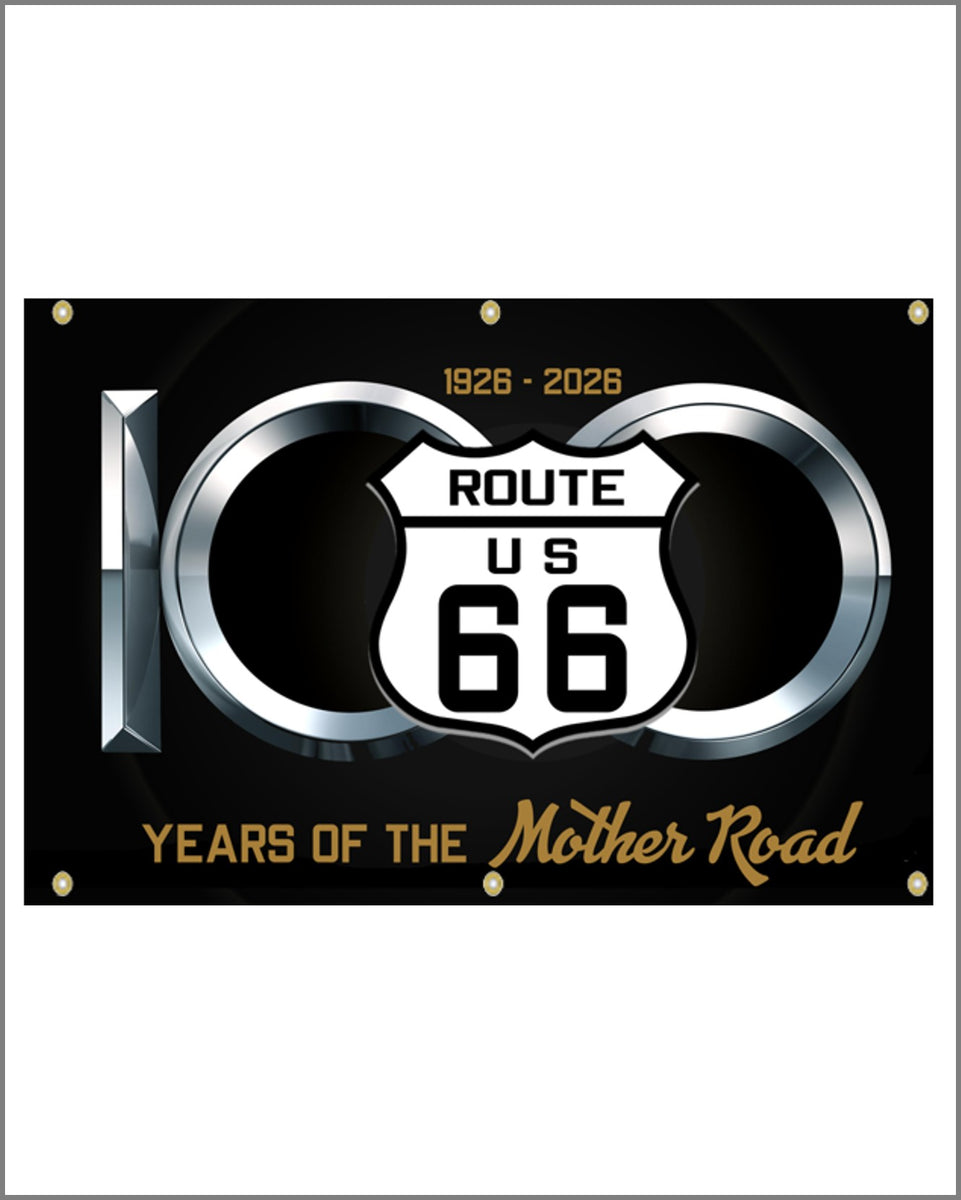 ROUTE 66 100th Anniversary Mother Road Vinyl Garage Banner ...