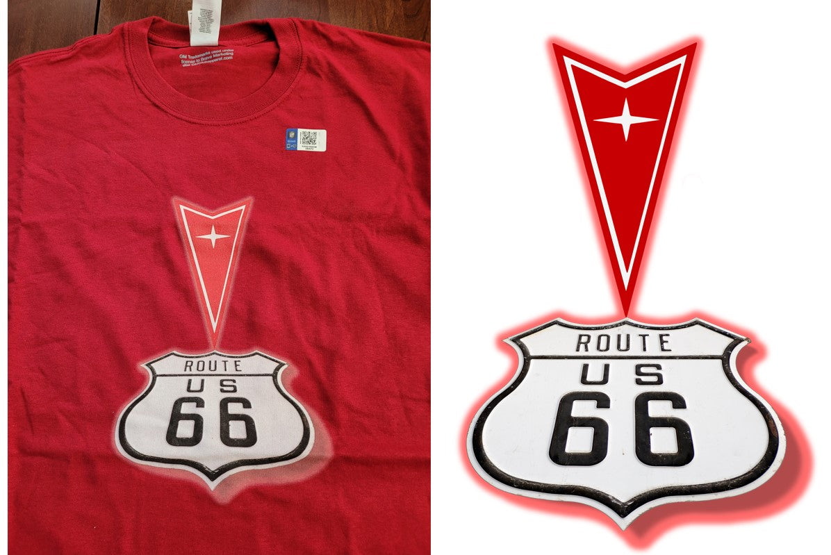 Pontiac 70's Crest ROUTE 66 T-Shirt – GMClubapparel.com
