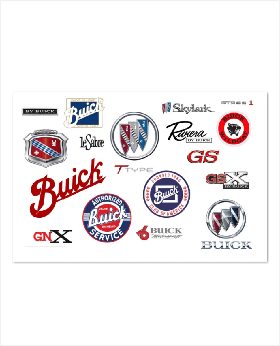 Buick Badges through the years Garage Banner – GMClubapparel.com