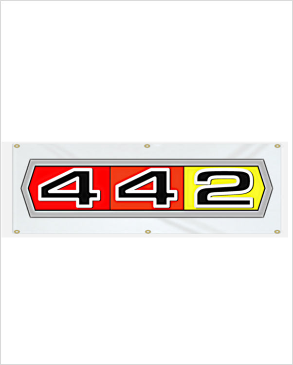 Oldsmobile Tri-color 442 Banner – GMClubapparel.com