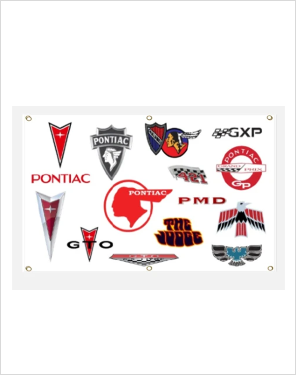Pontiac Through the Years Garage Banner – GMClubapparel.com